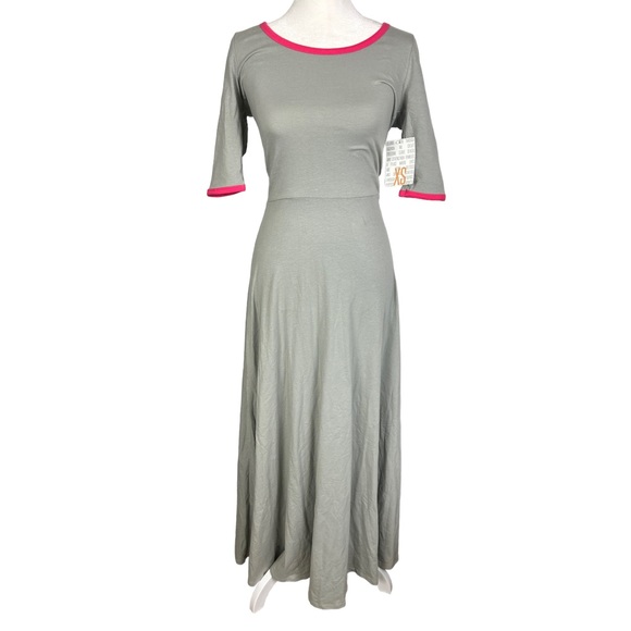 LuLaRoe | Dresses | New Lularoe Ana Maxi Dress Xs Grey And Pink | Poshmark